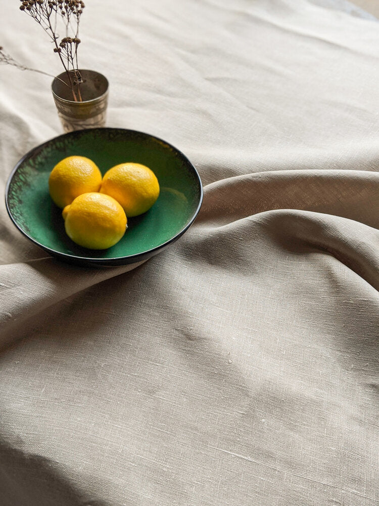 Natural Irish linen tablecloth | sami couper pure Irish linen Hobart ...
